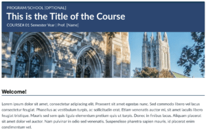 Canvas Homepage Templates – Digital Learning Design Toolkit