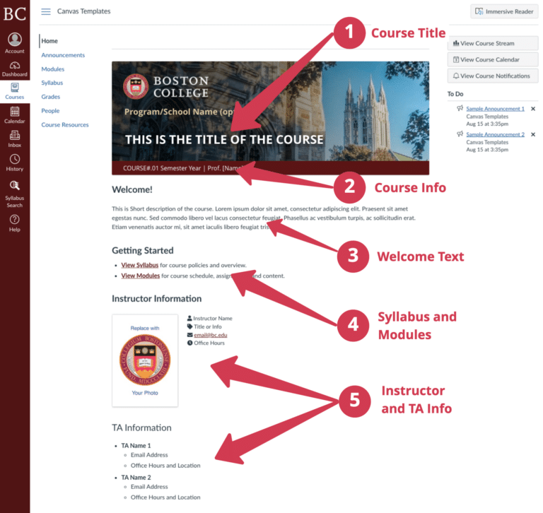 Canvas Homepage Templates – Digital Learning Design Toolkit