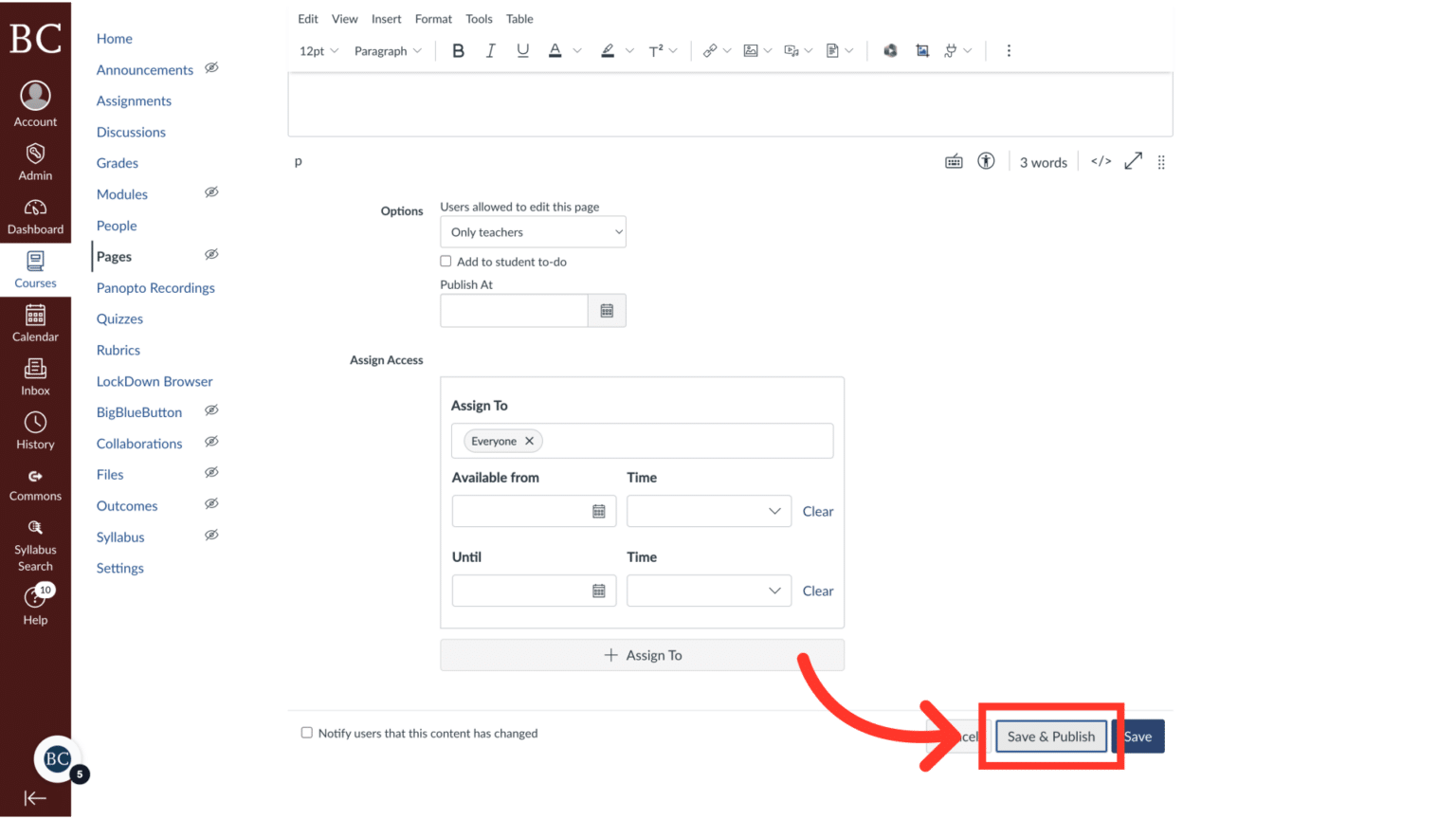 Creating a Page to Display Content on Canvas – Digital Learning Design ...