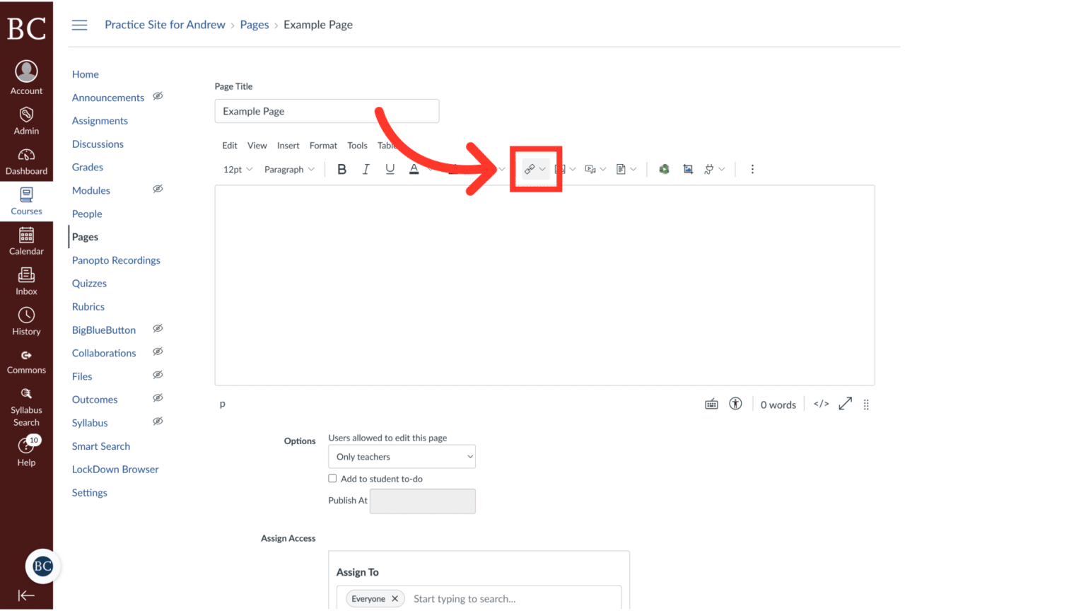 Adding Course Links with the Canvas Rich Content Editor – Digital Learning Design Toolkit