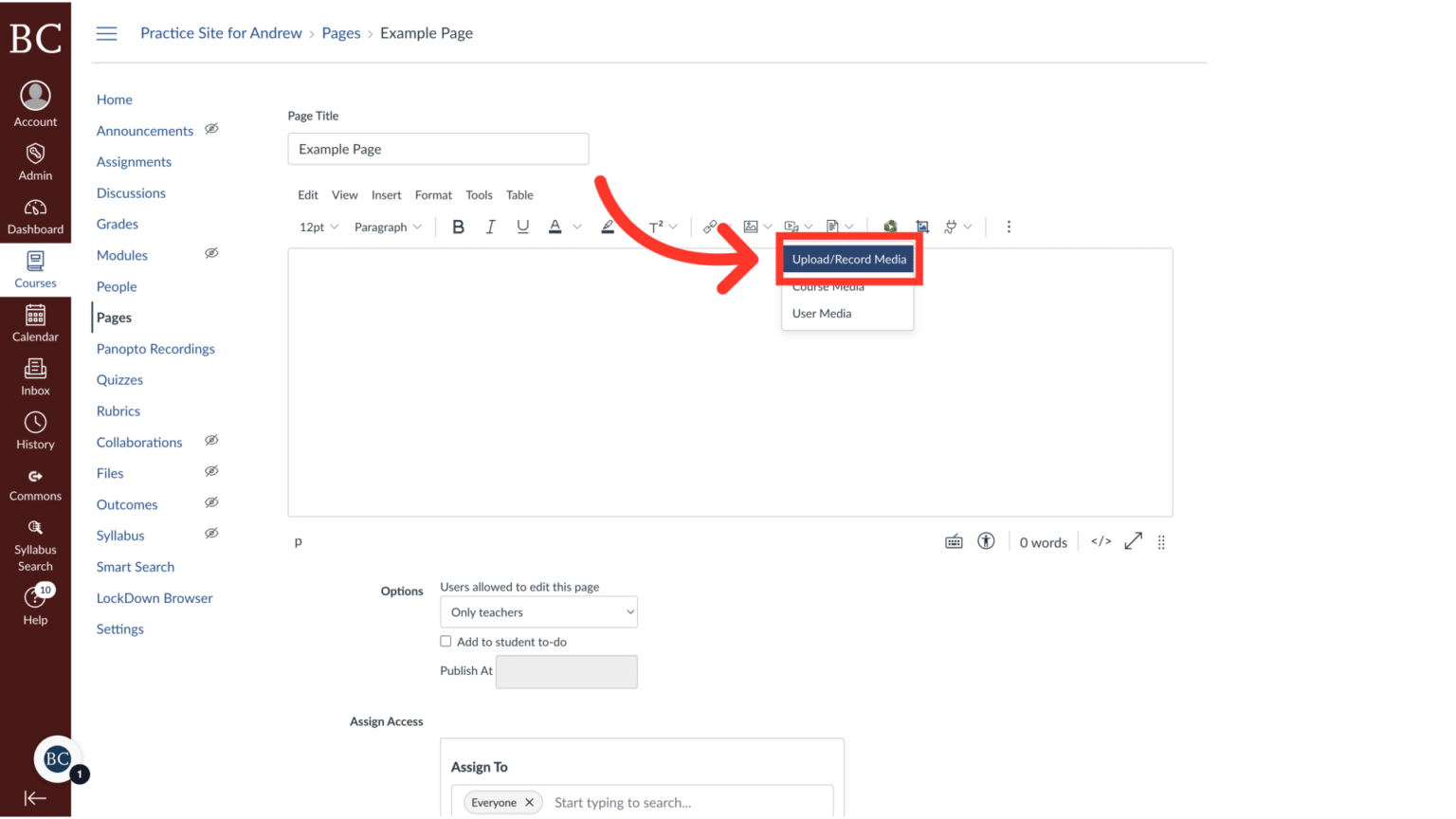 Adding Videos with the Canvas Rich Content Editor – Digital Learning Design Toolkit