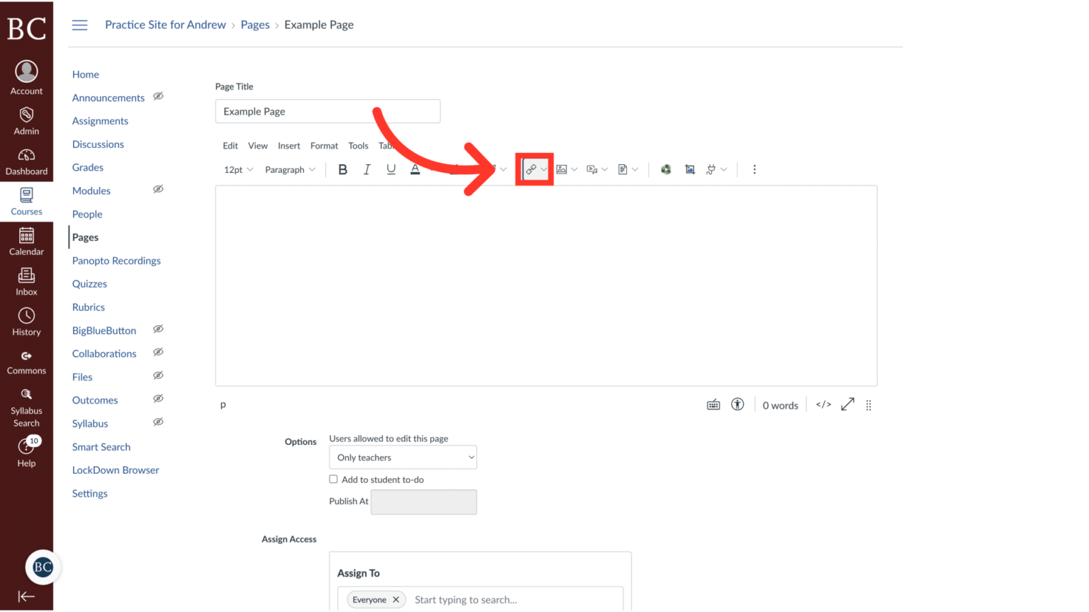 Adding External Links with the Canvas Rich Content Editor – Digital Learning Design Toolkit