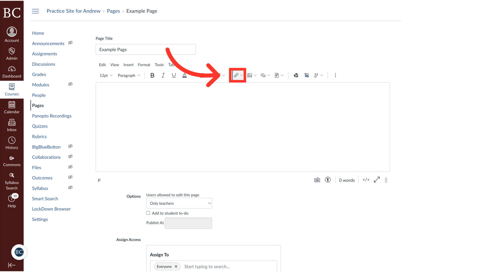 Adding External Links with the Canvas Rich Content Editor – Digital Learning Design Toolkit