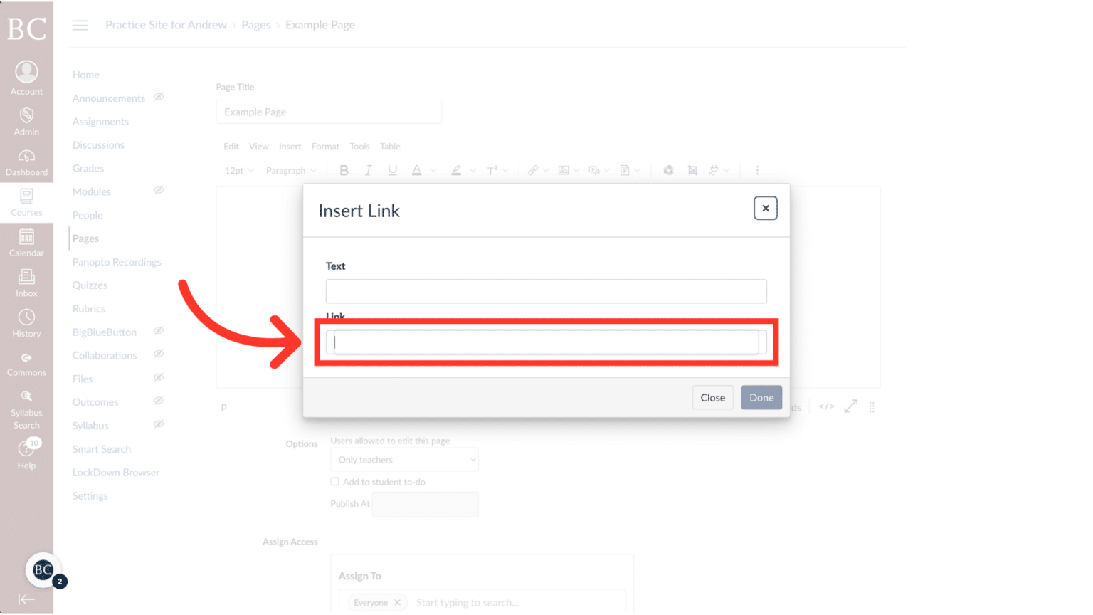 Adding External Links with the Canvas Rich Content Editor – Digital Learning Design Toolkit